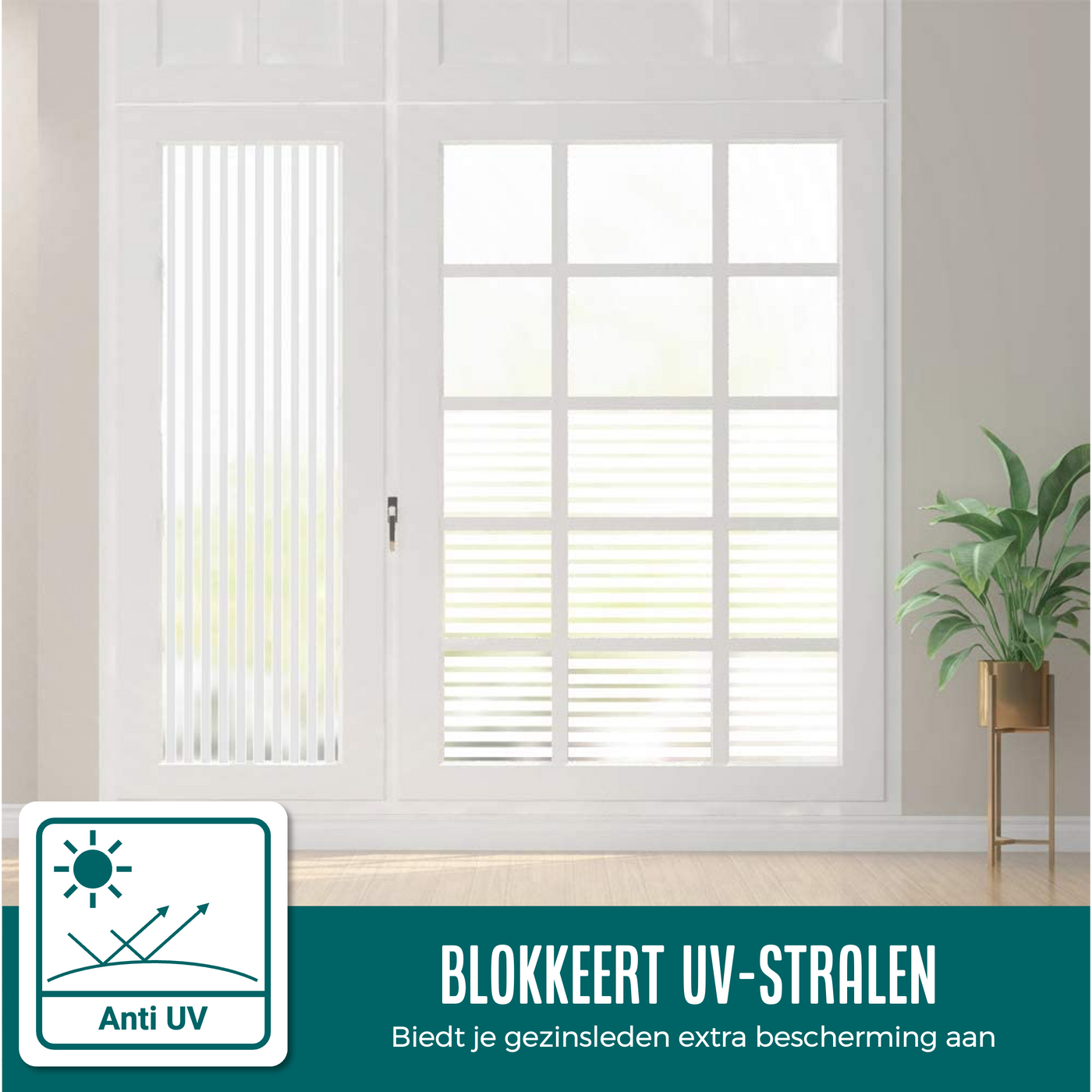 Raamfolie Statisch - Anti Inkijk - Strepen – homewellproducts