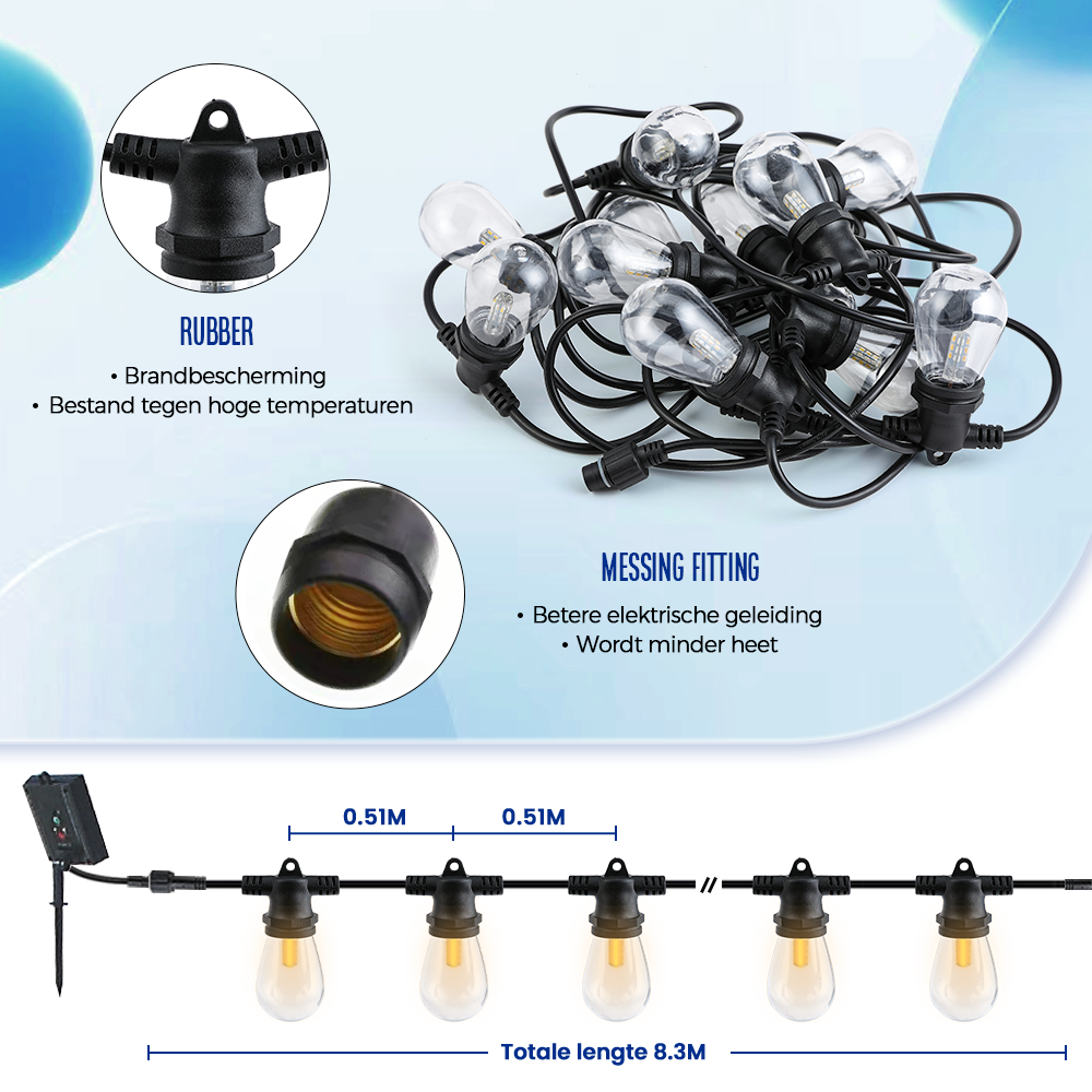 Lichtslinger - Lichtsnoer - Basic Plug-in - 8,5 Meter – Homewellproducts